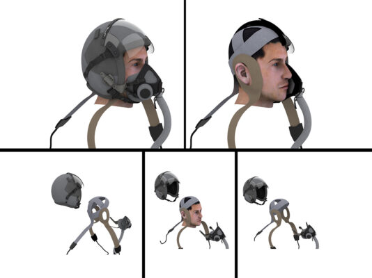 Pressure measurement inside helmet - pliance sensor